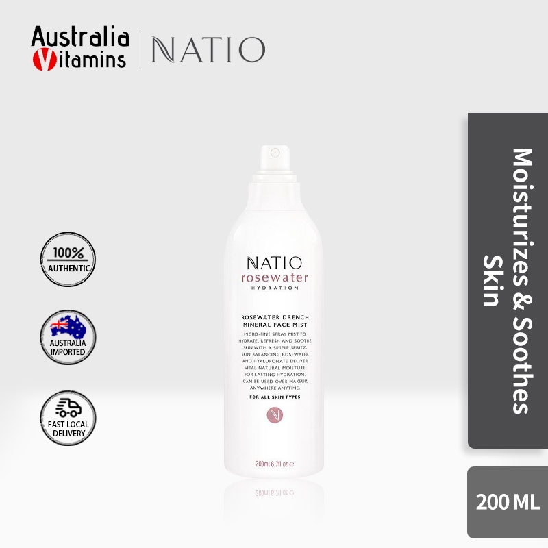 Natio Rosewater Hydration Face Mist 200ml | Shopee Philippines