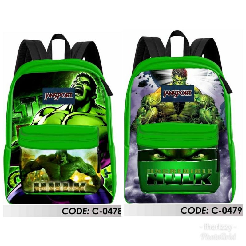 COD J a n s p o r t Character HULK Design Backpack Bags | Shopee ...