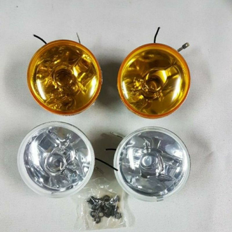 Foglamp 1600 Universal Car 4 Inch Fog Lamp Clear & Yellow | Shopee ...