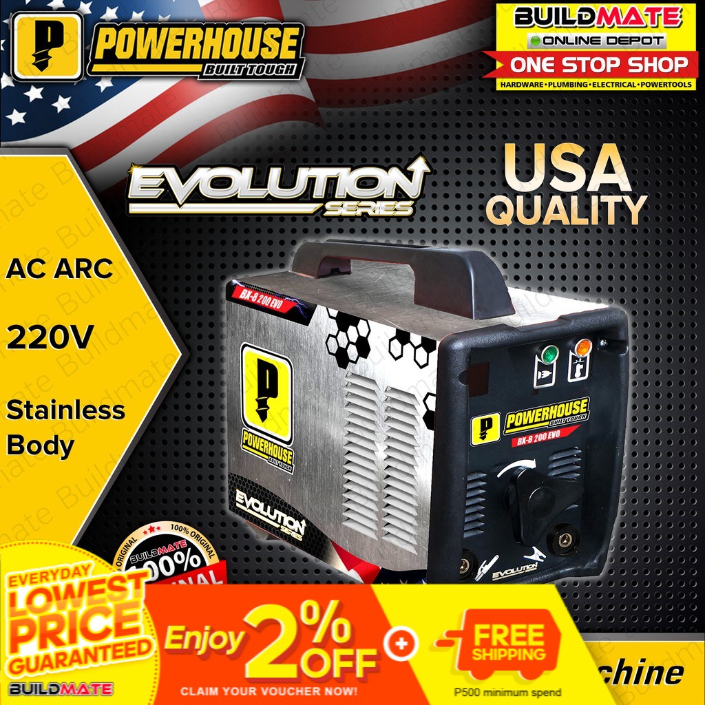 POWERHOUSE USA 200A BX8-200 EVOLUTION AC ARC STAINLESS Body Welding ...