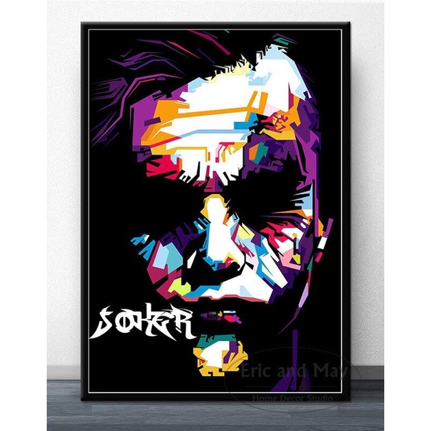 Abstract Joker Batman Portrait Wall Art Picture Posters and Prints ...