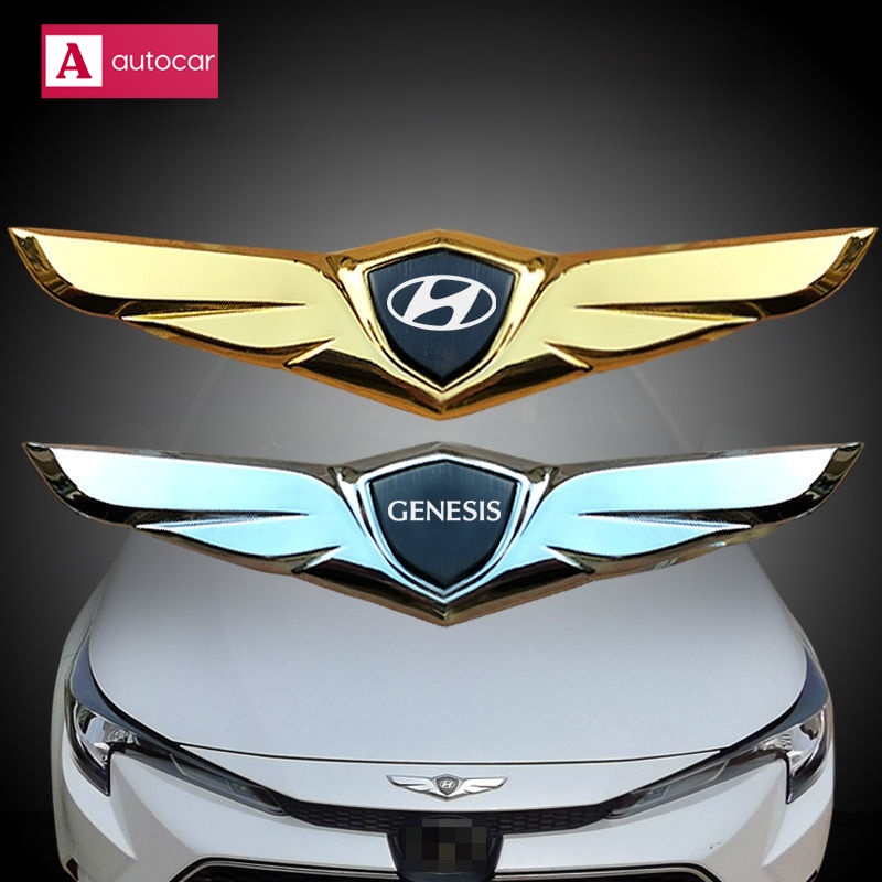 For Hyundai Genesis Car Front Hood Ornaments Bonnet Metal Decoration ...
