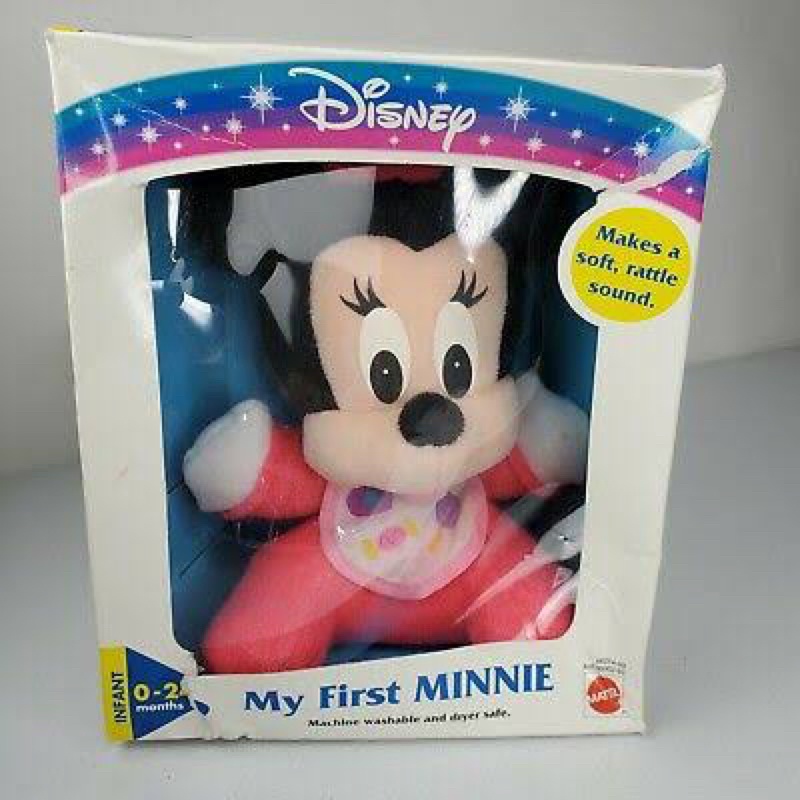 Vintage Baby Minnie Original Disney Mattel (My First Minnie Soft Rattle ...