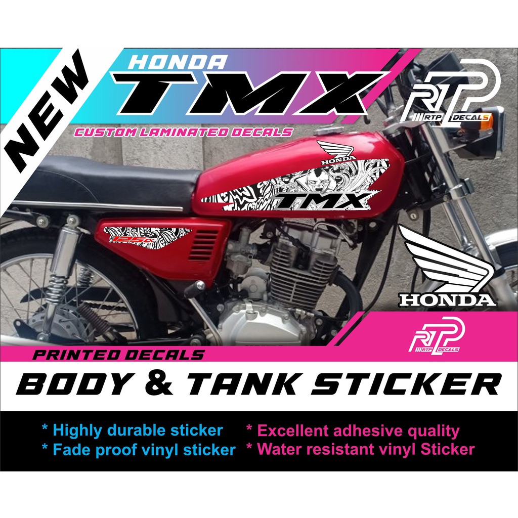 HONDA TMX BODY & TANK PRINTED DECALS STICKER | Shopee Philippines
