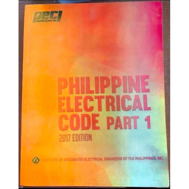 PHILLIPINE ELECTRICAL CODE PART 1 2017 edition | Shopee Philippines