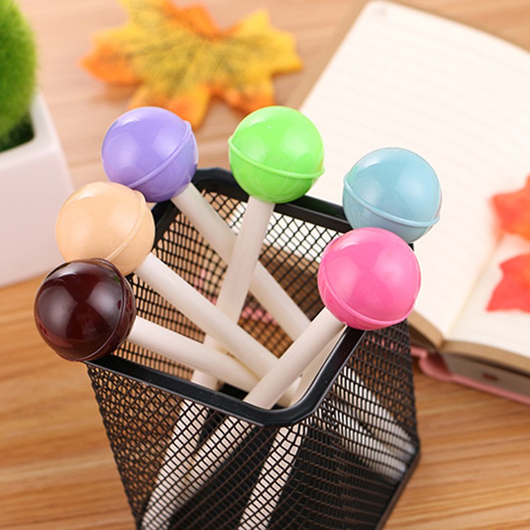 【XJJ547】Lollipop neutral pen cute student stationery cartoon Office gel ...