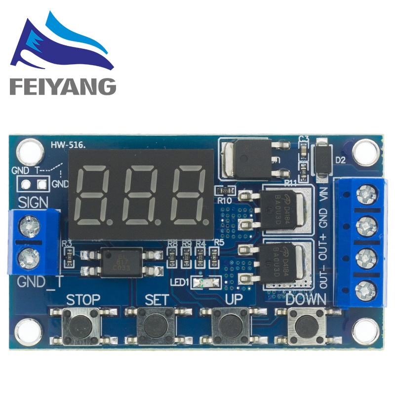 DC 12V 24V Dual MOS Tube LED Digital Time Delay Relay Trigger Cycle ...