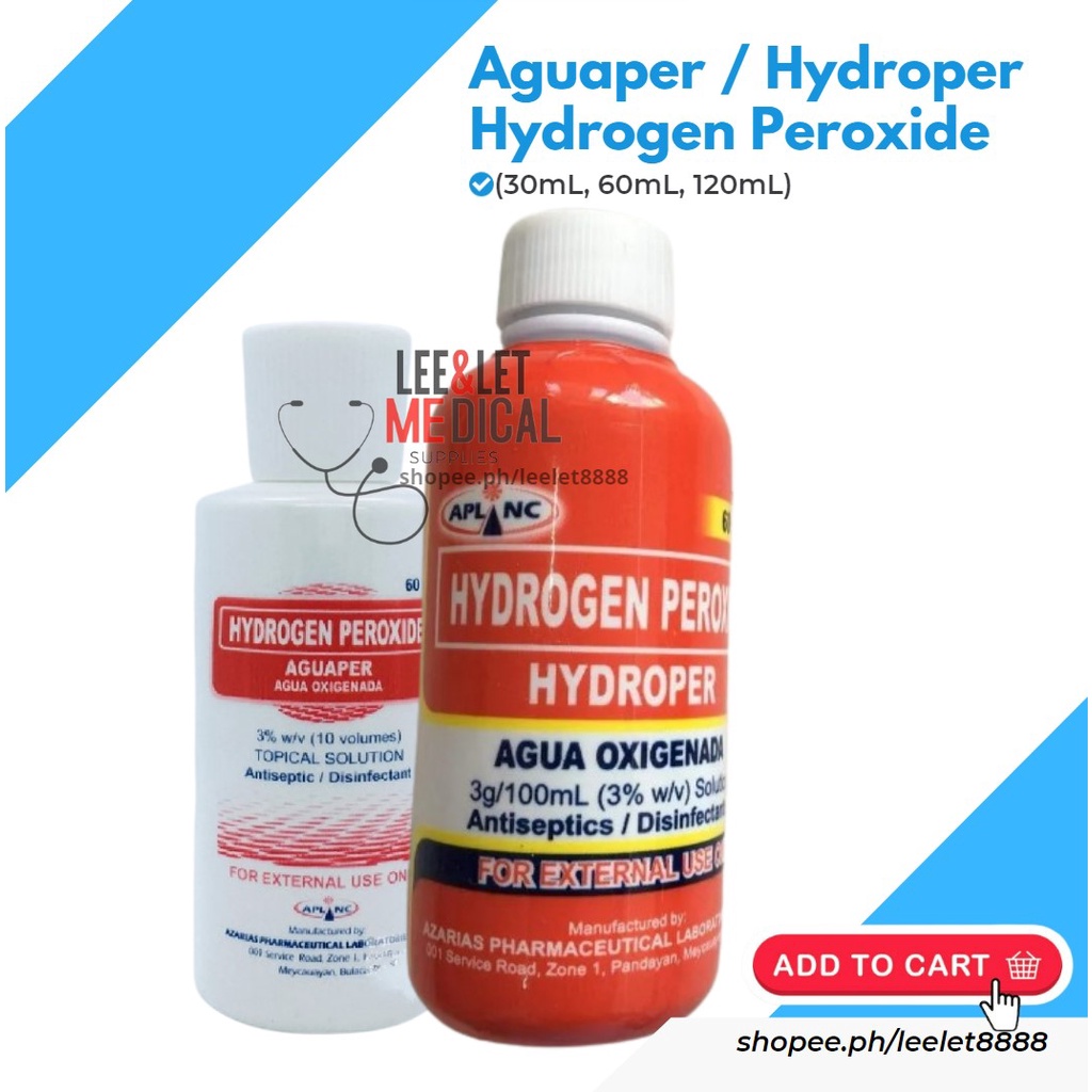 (L&L-J) Aguaper Hydroper Hydrogen Peroxide 3% (30ml/60ml/120ml) | First ...