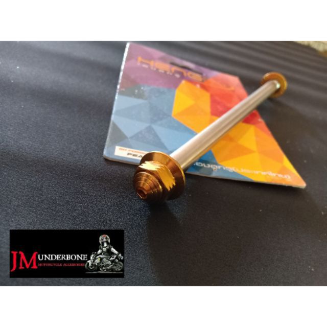 Heng Front Axle Gold for Mio/Fino/Sniper/Aerox/Click/Beat | Shopee ...
