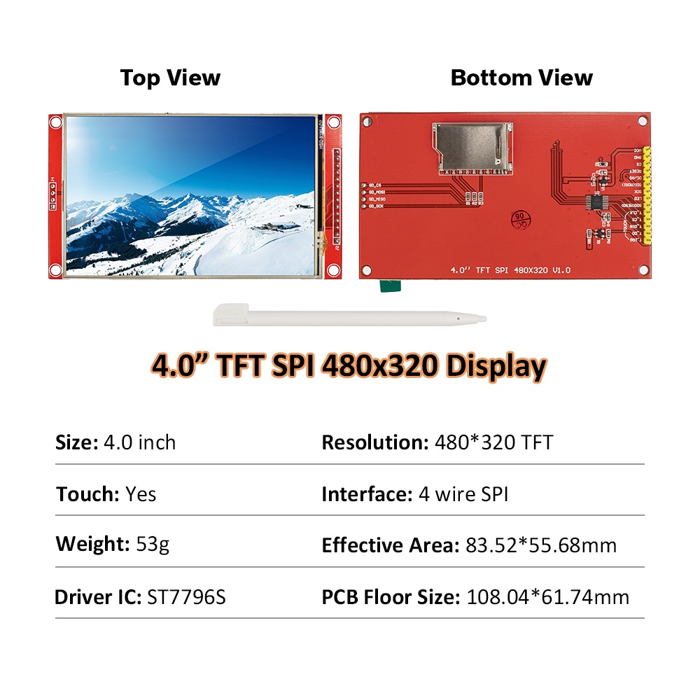 LAFVIN 2 4/2 8/3 2/3 5 Inch Tft Lcd Touch Display Screen Panel 320x240 ...
