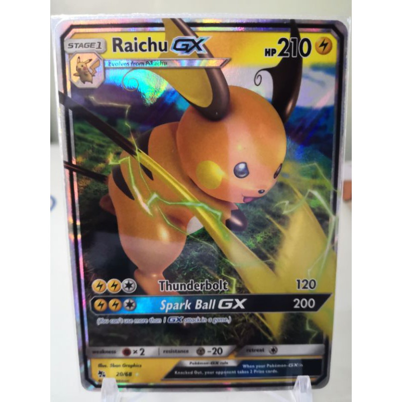Pokemon TCG: Raichu GX - 20/68 - Ultra Rare - Sun & Moon: Hidden Fates ...