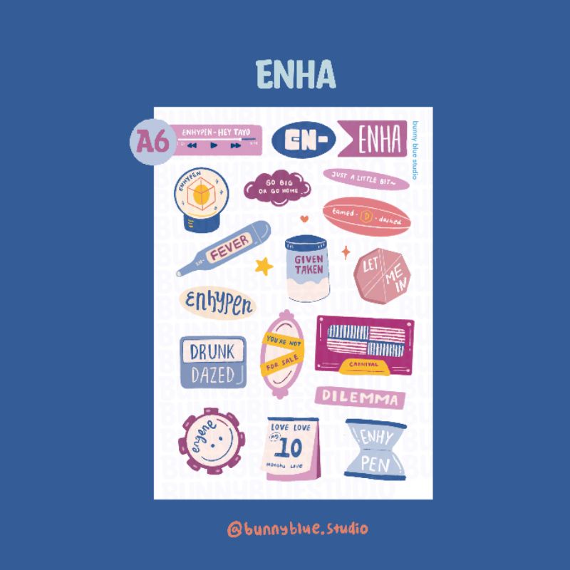 Enha Fanart Sticker Set | Shopee Philippines