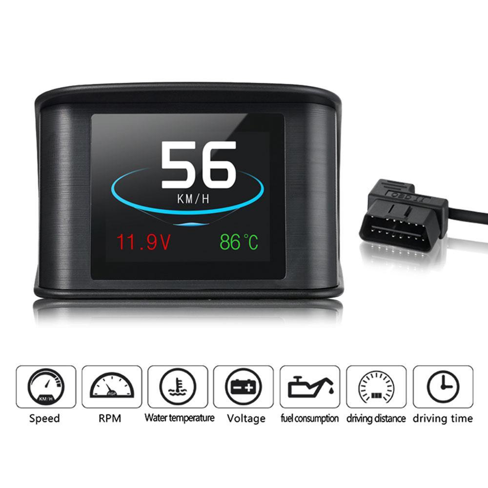 Car OBD HUD Display Ancel P10 OBD2 Head-up OBD2 Digital Auto Voltage ...