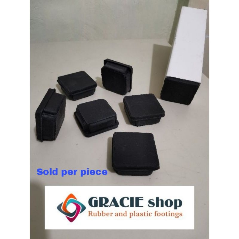 2x2 inches (50mm x 50mm) SQUARE INSERT HEAVY DUTY Rubber Footings ...
