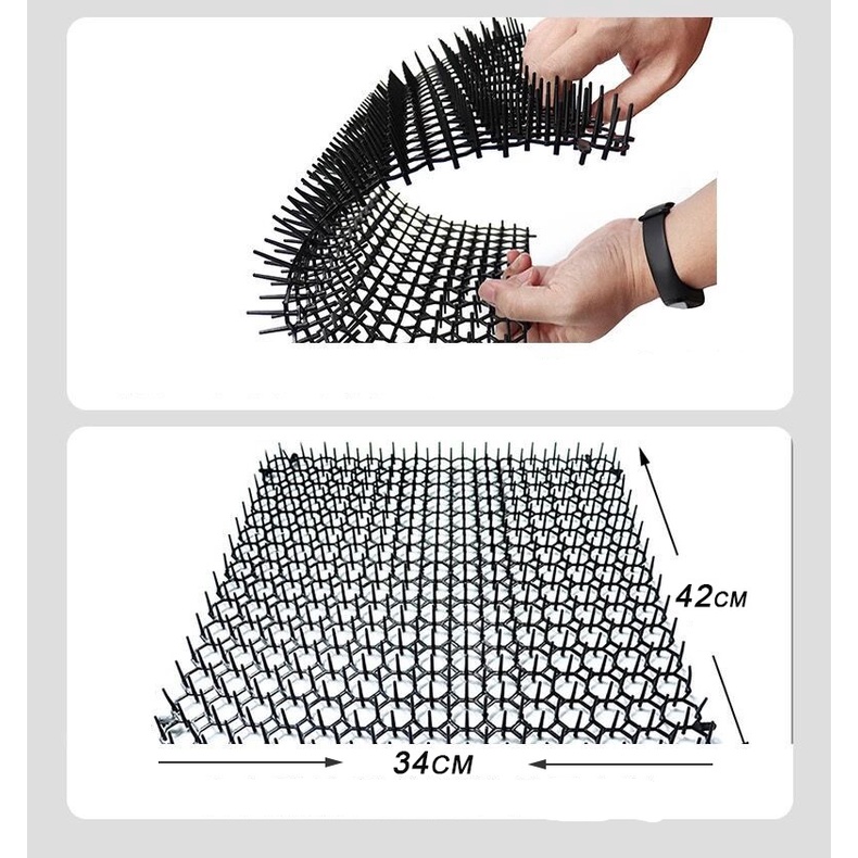 Anti-cat Thorn Gardening Net Pad Fence Spikes Keep Cat Dog Away Digging ...