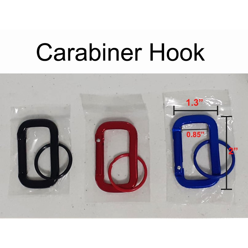 Quaff Carabiner Hook with Circle Hook BLACK/ BLUE/ RED (25's/50's ...