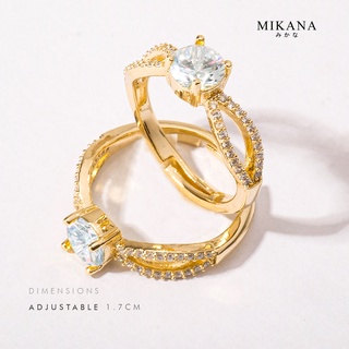 Mikana 18k Gold Plated Masuyo Ring Accessories For Women Adjustable ...