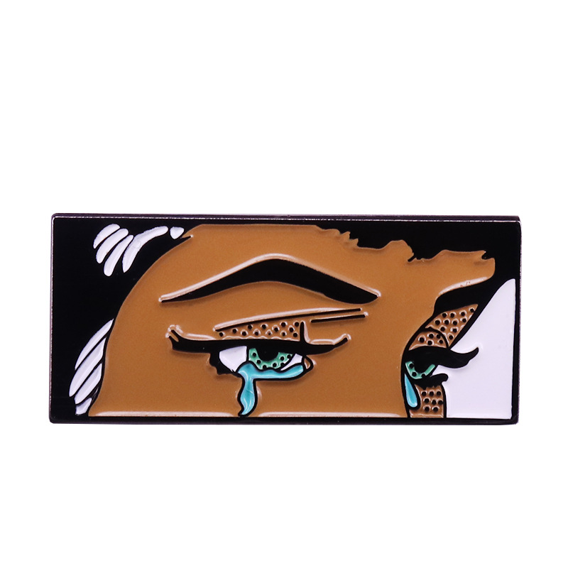 Sad tears badge crying woman pin | Shopee Philippines