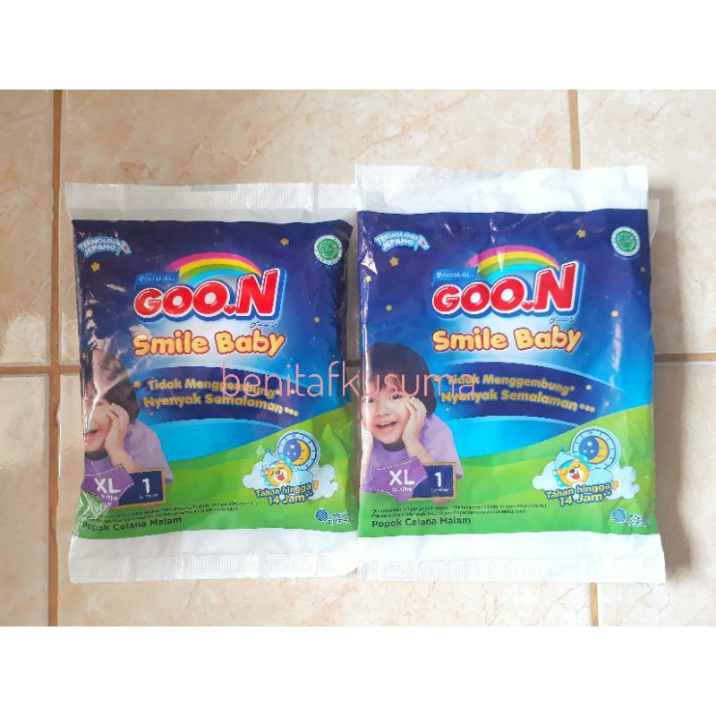 Goon Smile Baby Diapers Disposable Night Pants XL1 Tile | Shopee ...