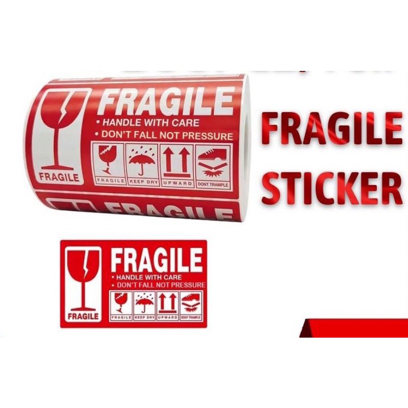 Fragile sticker with broken glass | Shopee Philippines