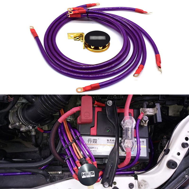 HKS Universal 6 in 1 Car Earth System Grounding Ground Wire Cable ...