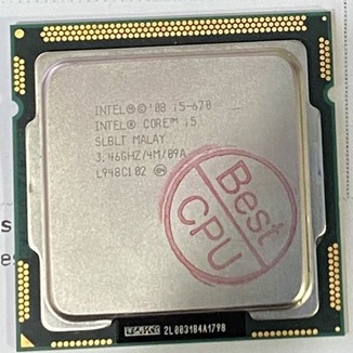 CPU I3 530 I3 540 I3 550 I5 650 I5 660 I5 670 I5 680 LGA 1156 pin H51 ...