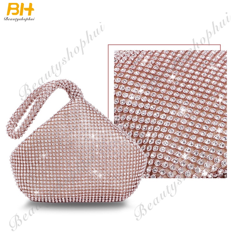 Drop-Shaped Luxury Mini Rhinestone Handbag Banquet Wedding Diamond Bag ...
