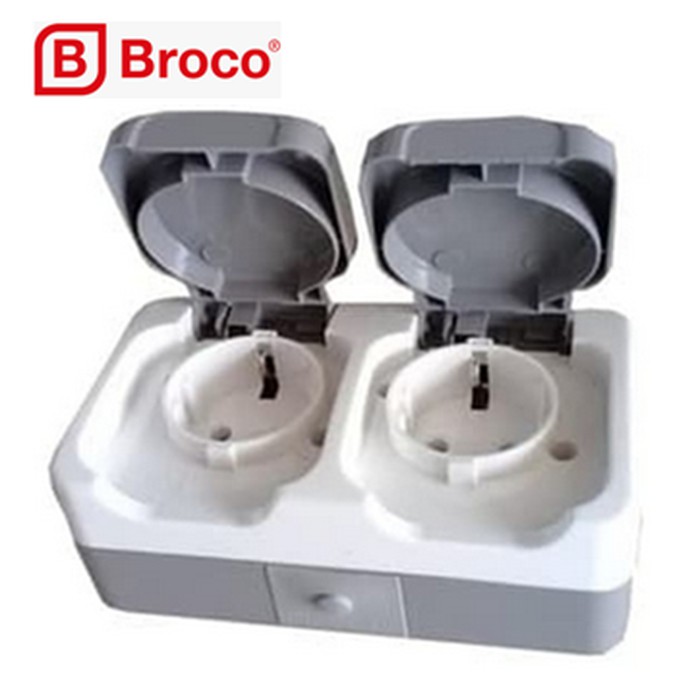 Broco Atlantic Double Socket Outlet Outdoor Socket Close 2252 | Shopee ...