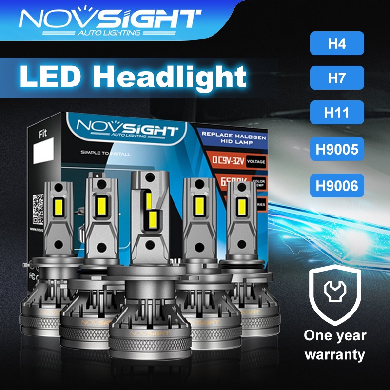 Novsight N37 H11 H4 H7 Led Headlight Front Lamp Set 6500k 22000lm A ...