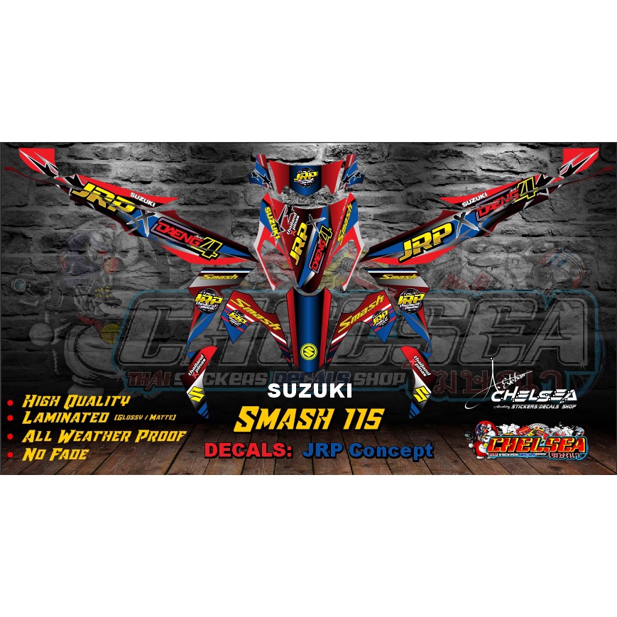 Suzuki Smash 115 Decals, Stickers with freebies stickers | Shopee ...