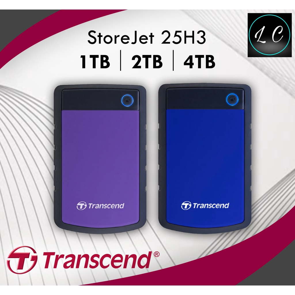 Transcend StoreJet 25H3 1TB 2TB 4TB External Hard Disk Hard Drives ...