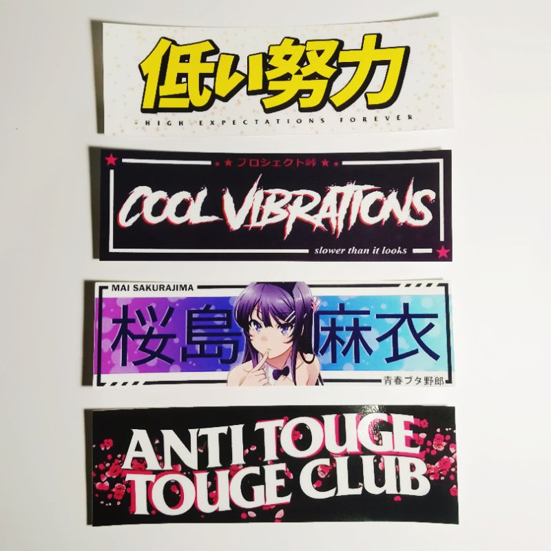 Jdm car slap anime waifu japan glass stickers | Shopee Philippines