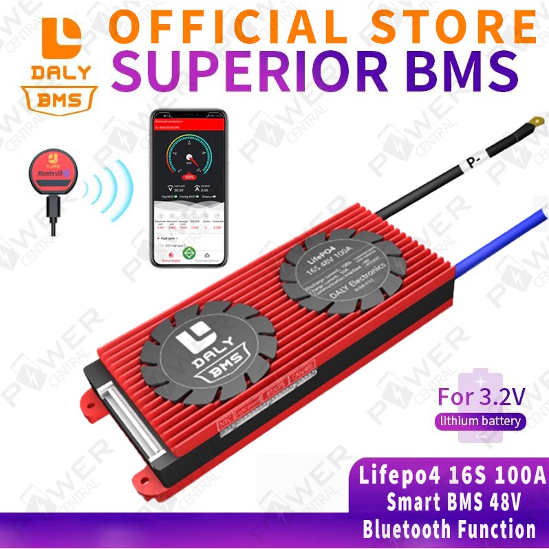 Power Central lifepo4 Lithium li ion Smart BMS 12v 24v 36v 48v 60v 72v 100a 4s 8s 12s 16s by ...
