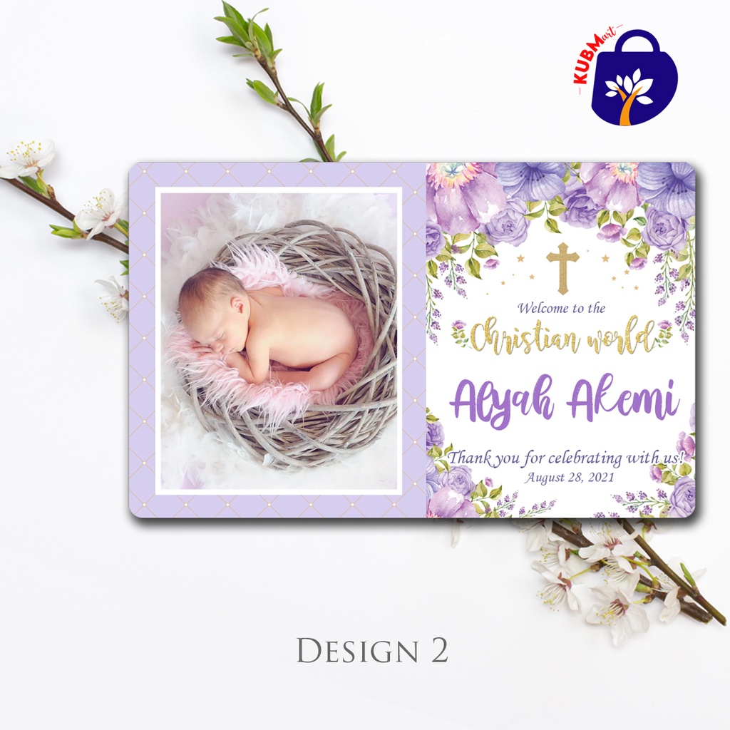 Customized Baptism Girl Souvenir | Giveaway | Ref Magnet | for Birthday ...