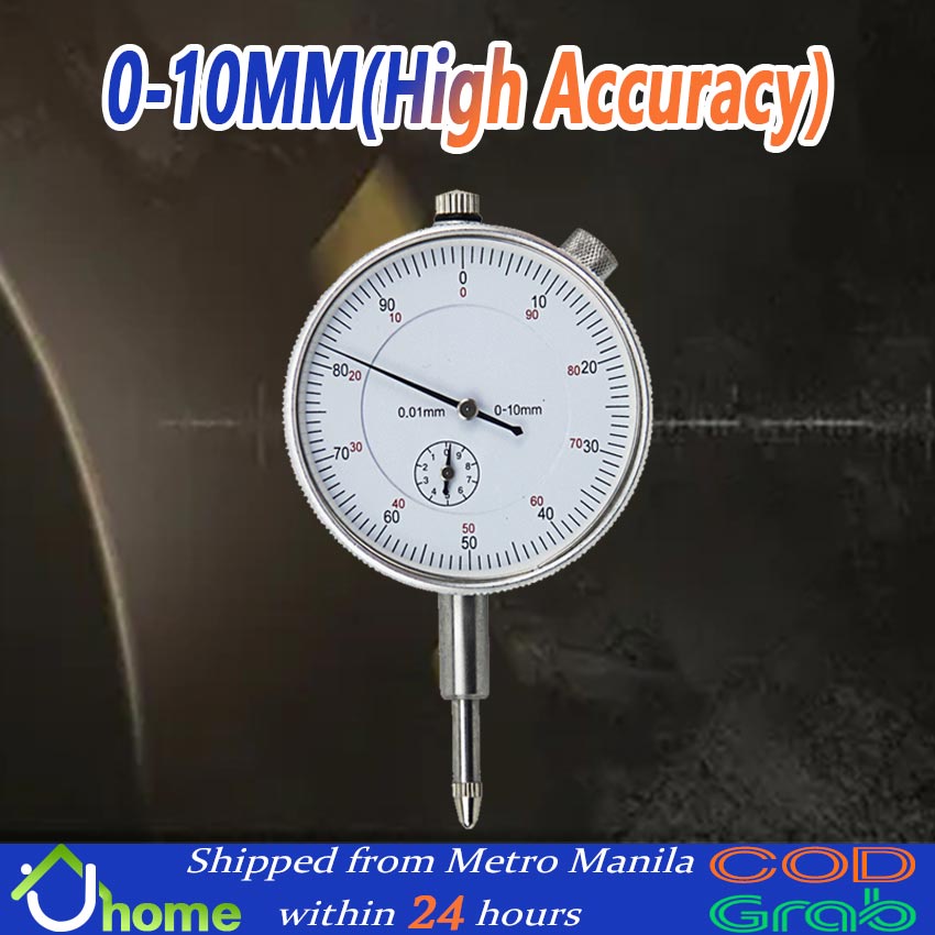 【SOYACAR】Dial Gauge Precision 0.01mm Dial Indicator Gauge 0-10mm Meter 0.01mm Resolution ...