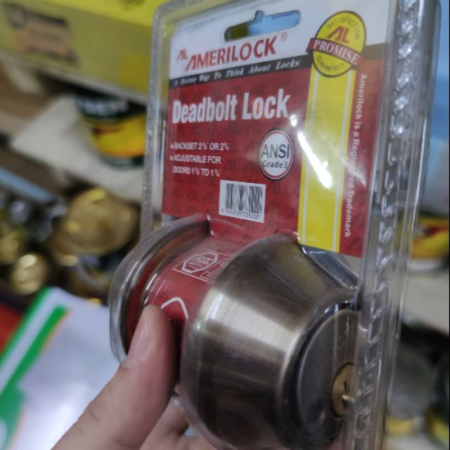 Amerilock Deadbolt Lockset Latch Double #102 Colors : Antique Brass Or ...