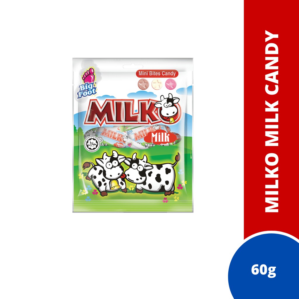 Big Foot Milko Candy Assorted Flavour 60g | Shopee Philippines