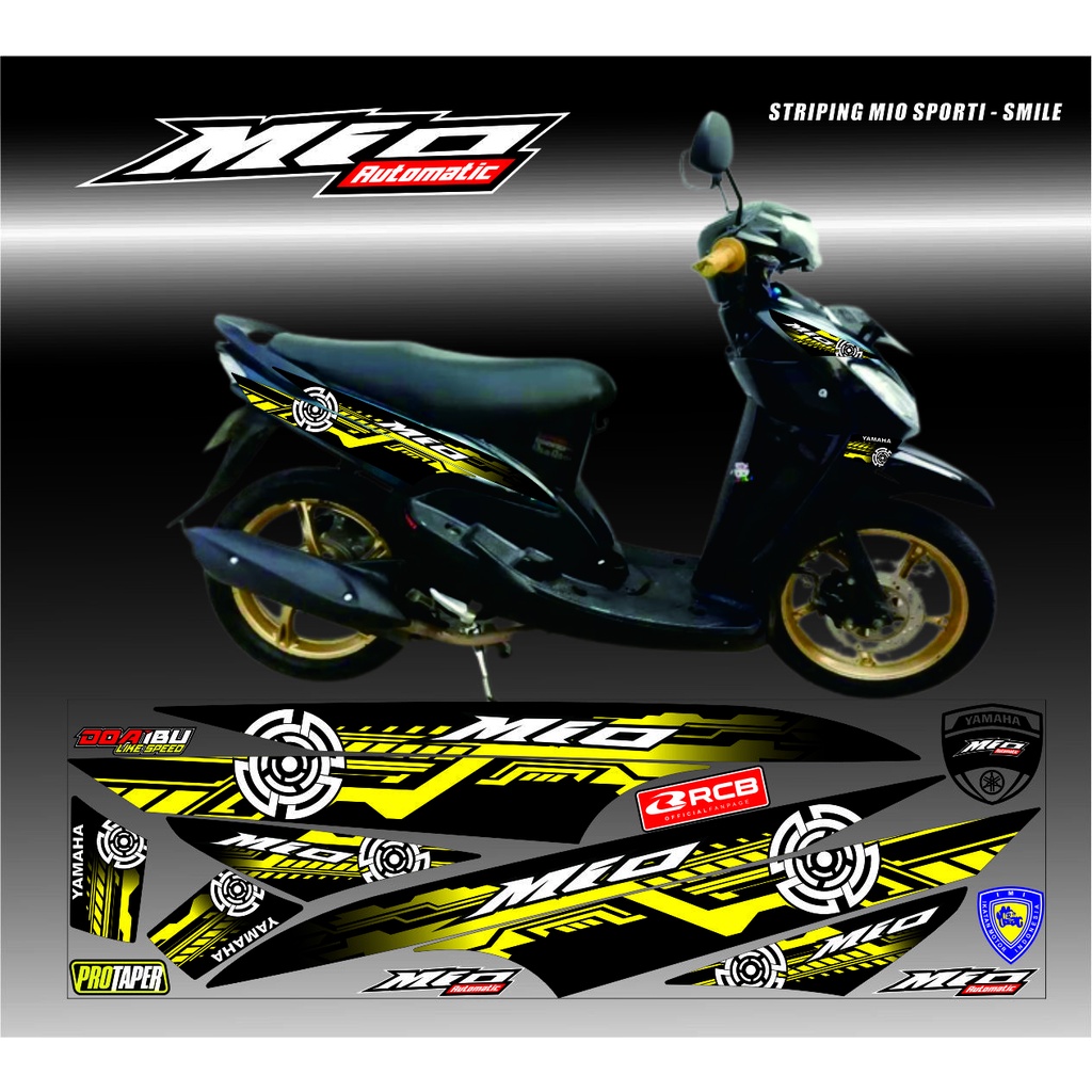 POLE STICKER STRIPING STICKER VARIATION STICKER POLET MOTORCYCLE MIO ...