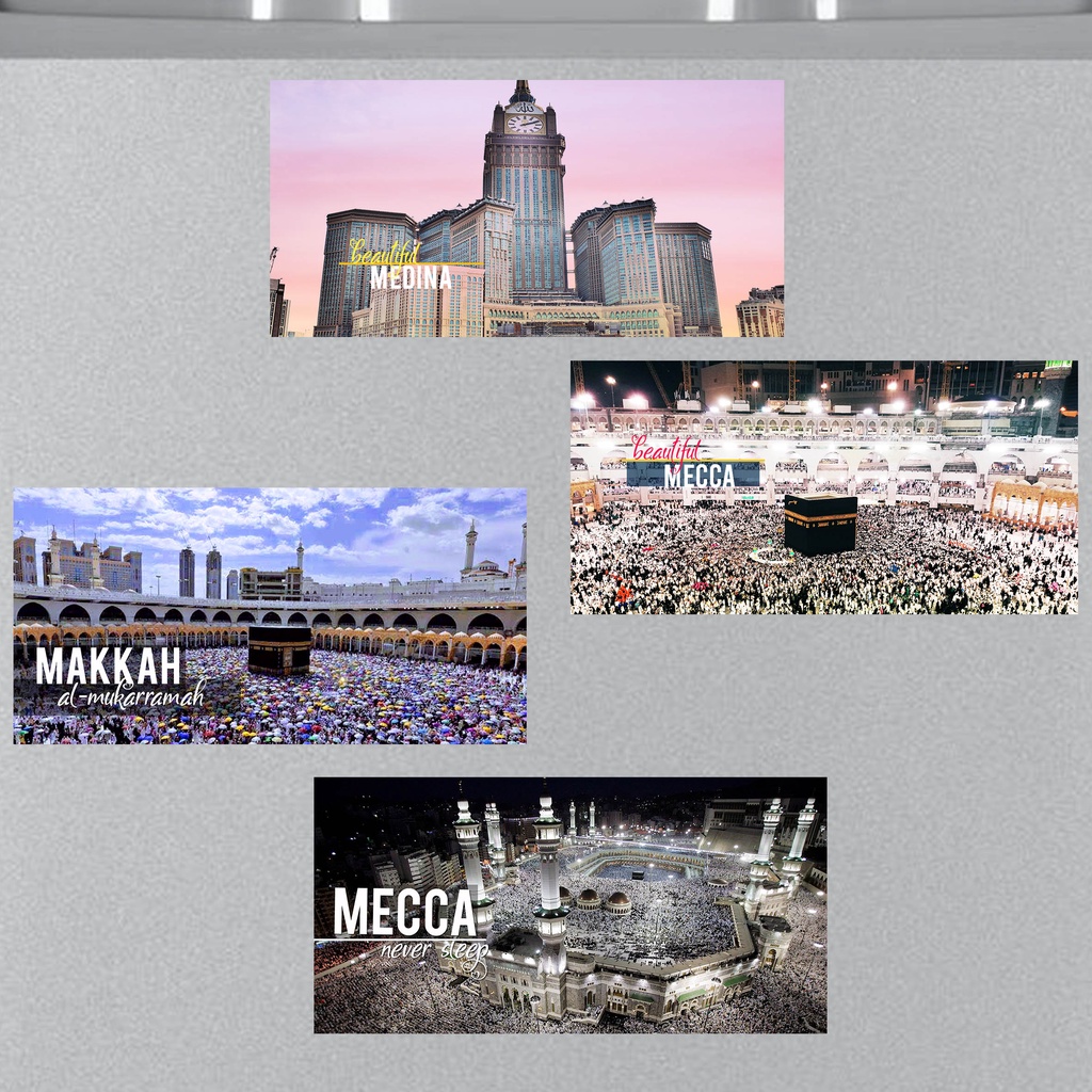 Mecca Mekah Souvenir Fridge Magnet Sheet Mecca/ Al Makkah / Umrah ...
