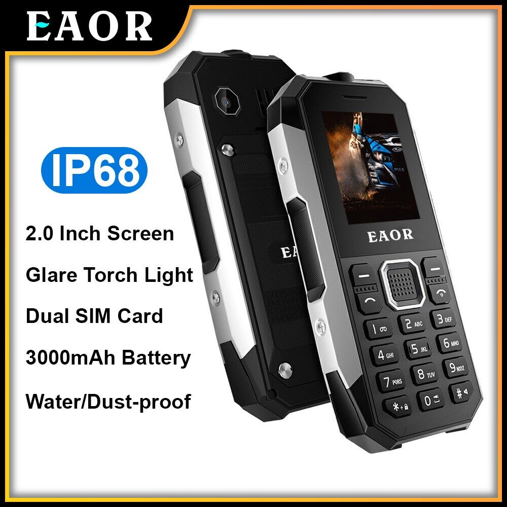 EAOR IP68 Rugged Phone Waterproof Dustproof Keypad Phone Dual SIM ...