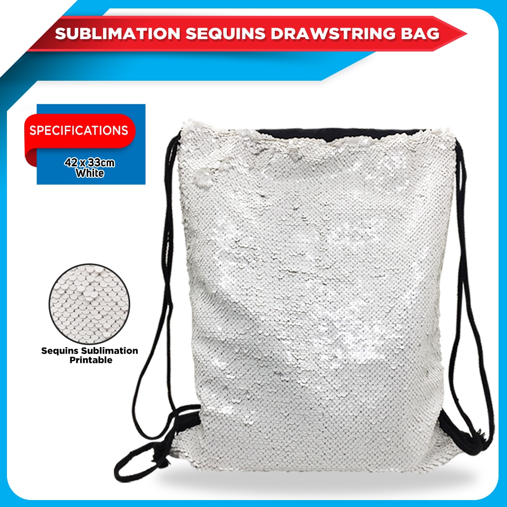 Sublimation Drawstring Bag (Sequins // Canvas) | Shopee Philippines