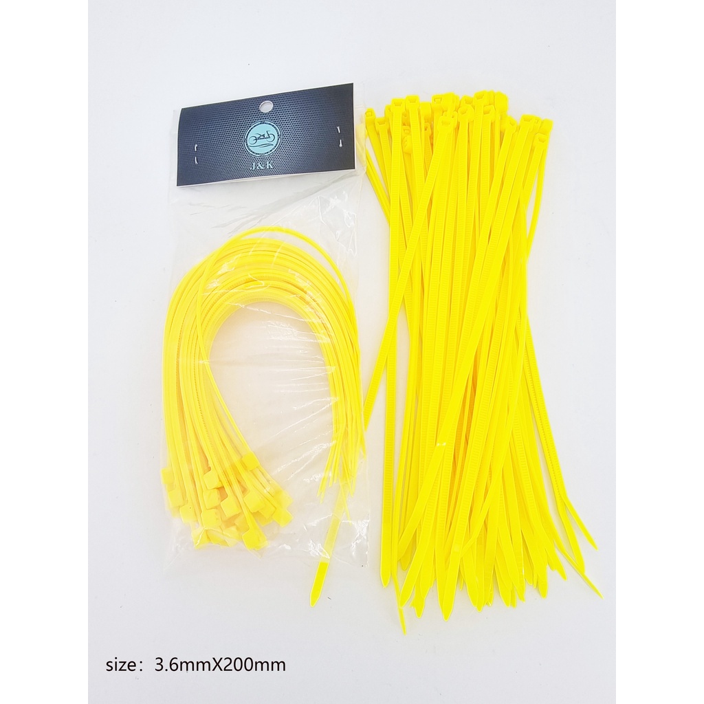 Bicycle Brake Shift Cable Color Nylon Cable Ties size3.6mmX200mm(50pcs ...