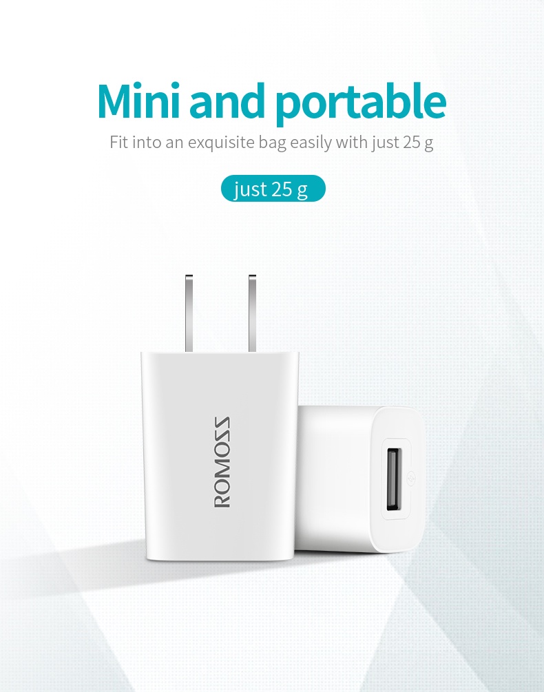 Romoss TK05S Mobile Travel Charger USB Power Adapter Compact and ...