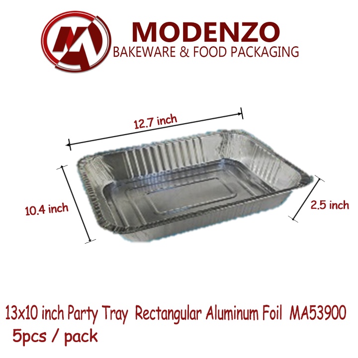 13x10 MA53900 Party Tray inch Rectangular Aluminum Foil Tray (5pcs per ...