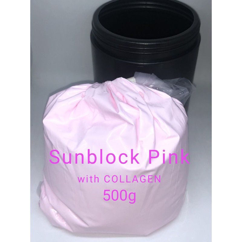 Sunblock Pink with Collagen 500g half kilo | Shopee Philippines