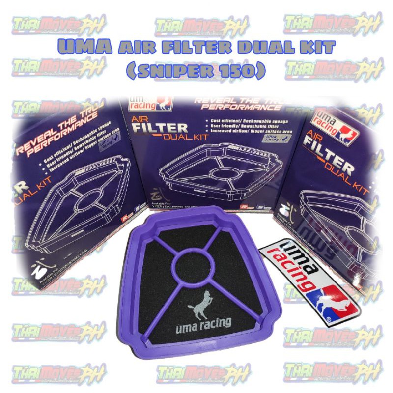 Uma Racing Air Filter Dual Kit (Sniper 150) | Shopee Philippines