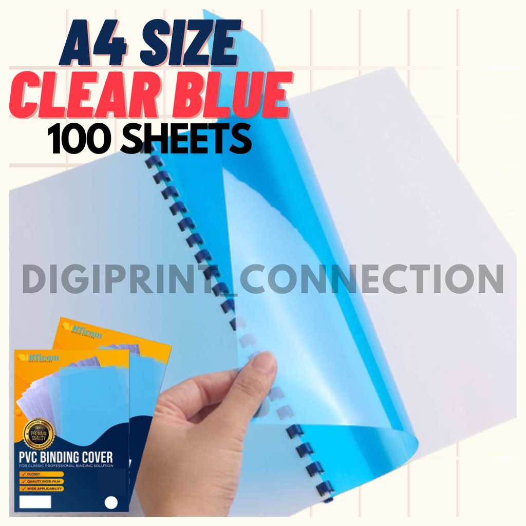 100pcs PVC Binding Cover Clear 200 microns A4 | Short | Legal || PP ...
