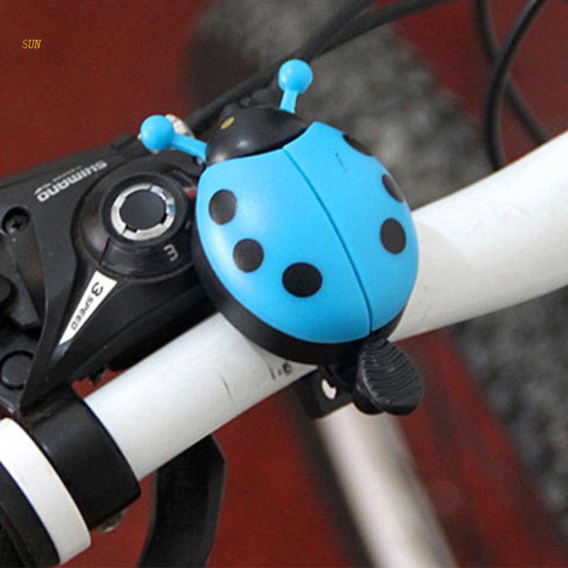 SUN Cute Cartoon Ladybug Shaped Bike Bell Children Balance Car Bicycle Hand Press Small Bells ...