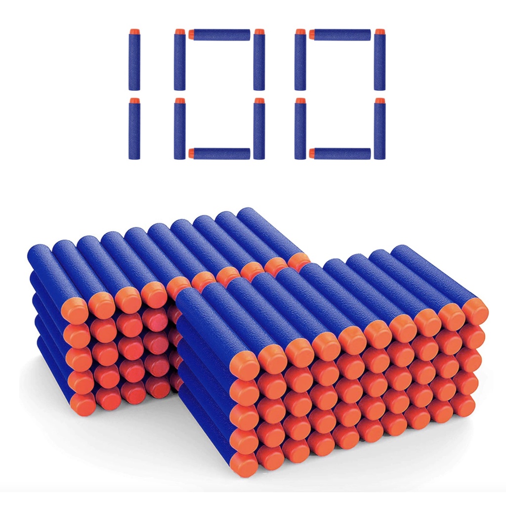 100pcs For soft toy gun Bullets EVA Soft Head 7.2cm Refill Bullet Darts ...