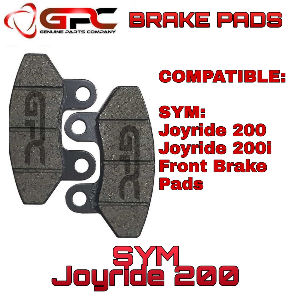 GPC Brake Pads for SYM Joyride 200 / Joyride 200i Front & Rear | Shopee ...